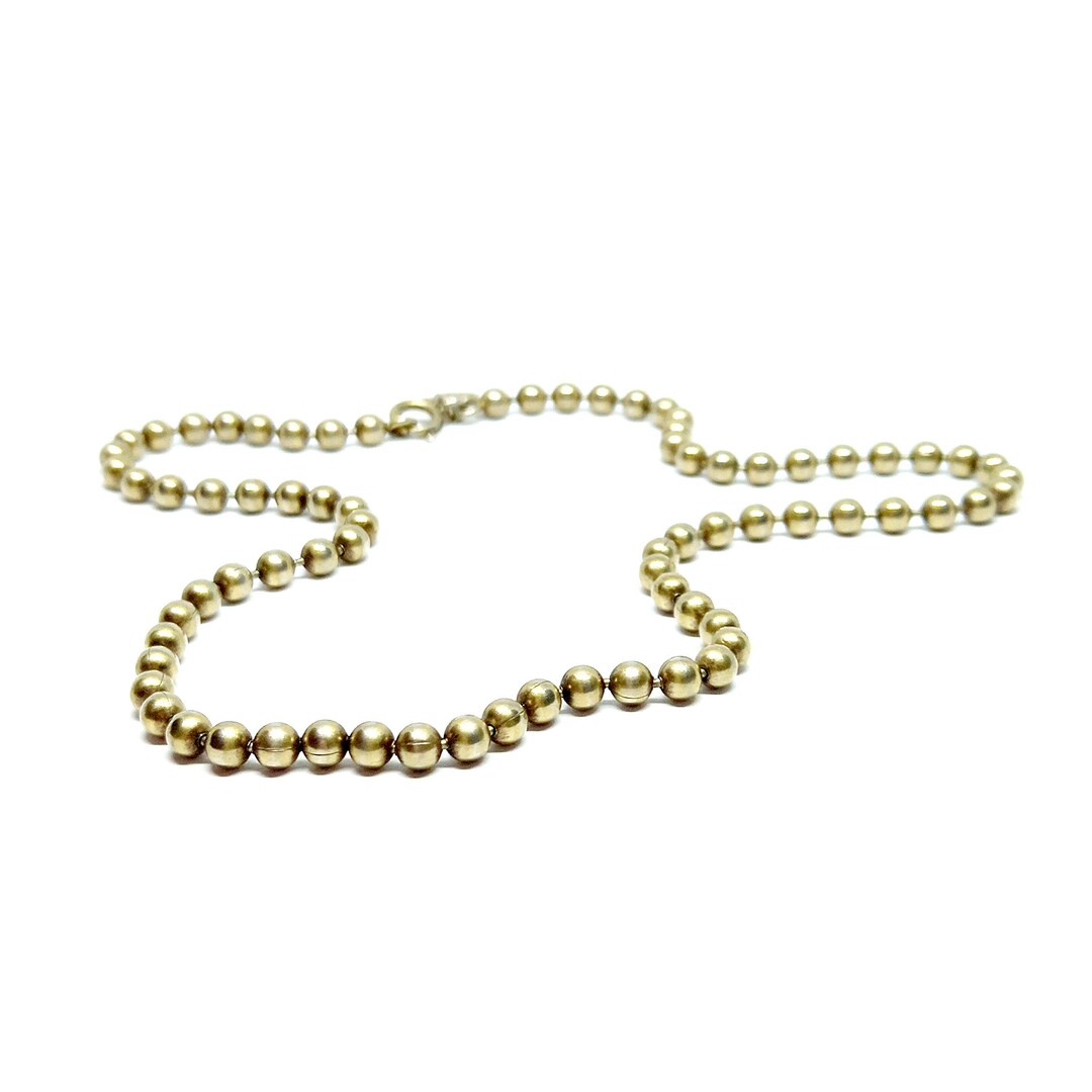 9ct Gold on Sterling Silver Agatha Paris Ball Chain Necklace Vintage ...