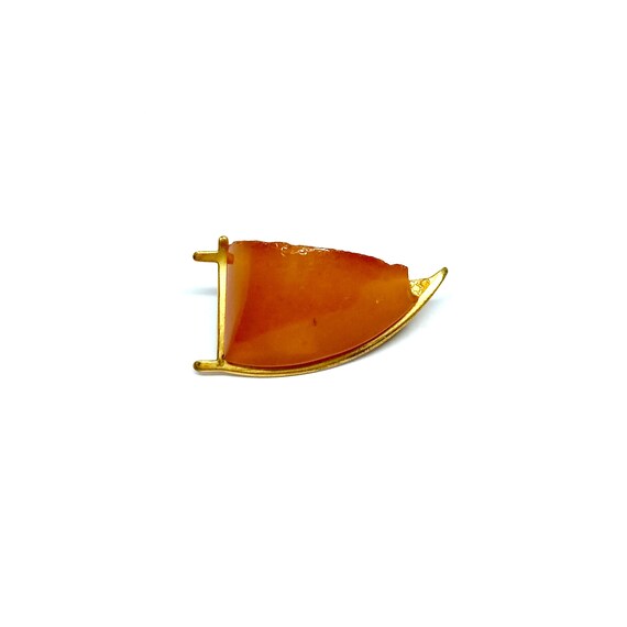 Baltic Amber Brooch Vintage Amber Triangle Sail from … - Gem