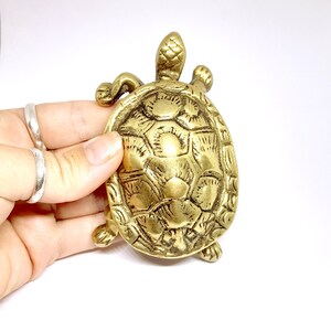 Vintage Brass Tortoise Trinket Box Heavy Solid Brass Hinged Lid 1950s ...