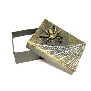 Cobweb Spider Ring Box Creepy Spooky Jewellery Box Trinket Box Handmade ...