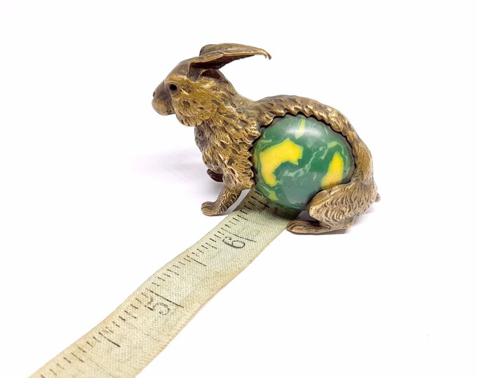 Rare Antique Brass Hare Tape Measure Rabbit Sewing Tape Victorian ...