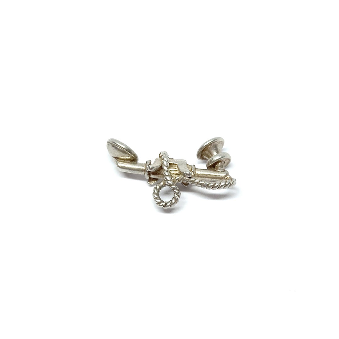 Sterling Silver Telephone Receiver Charm Antique Shape 925 Silver Charm ...