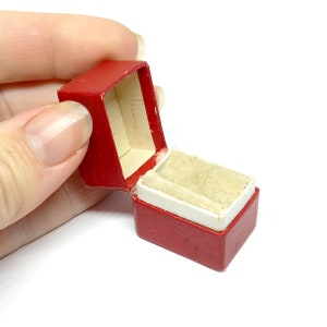 Antique Ring Box 1920s Red Tiny Miniature Jewellery - Etsy UK