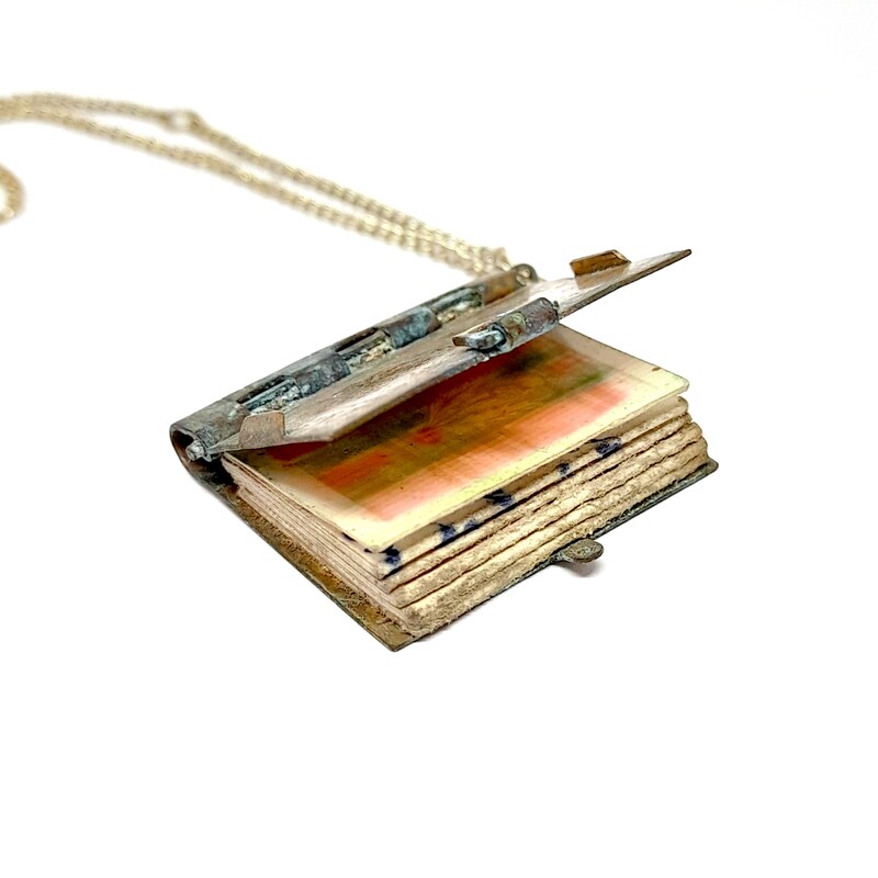 Book Necklace - Etsy