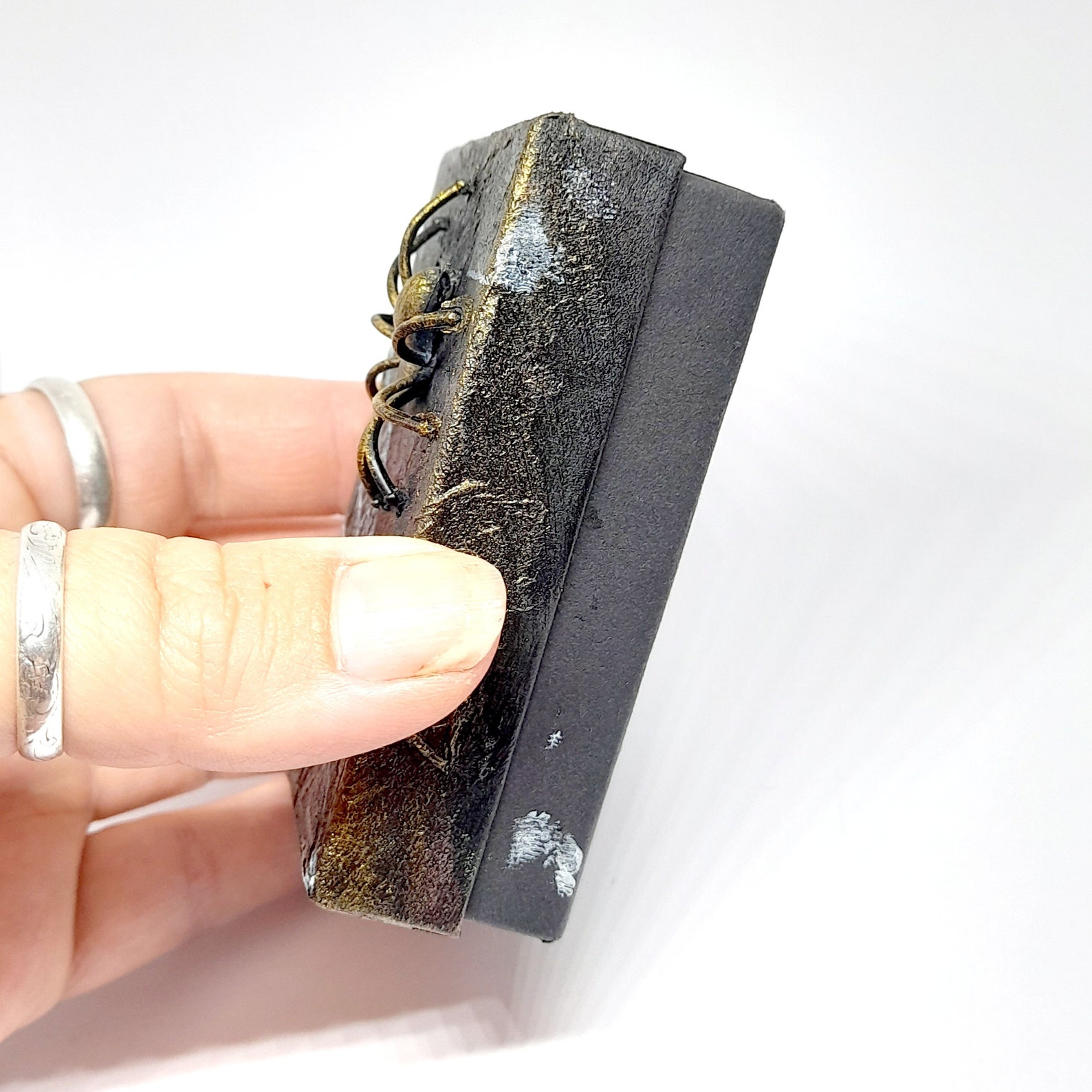 Cobweb Spider Ring Box Creepy Spooky Jewellery Box Trinket Box Handmade ...