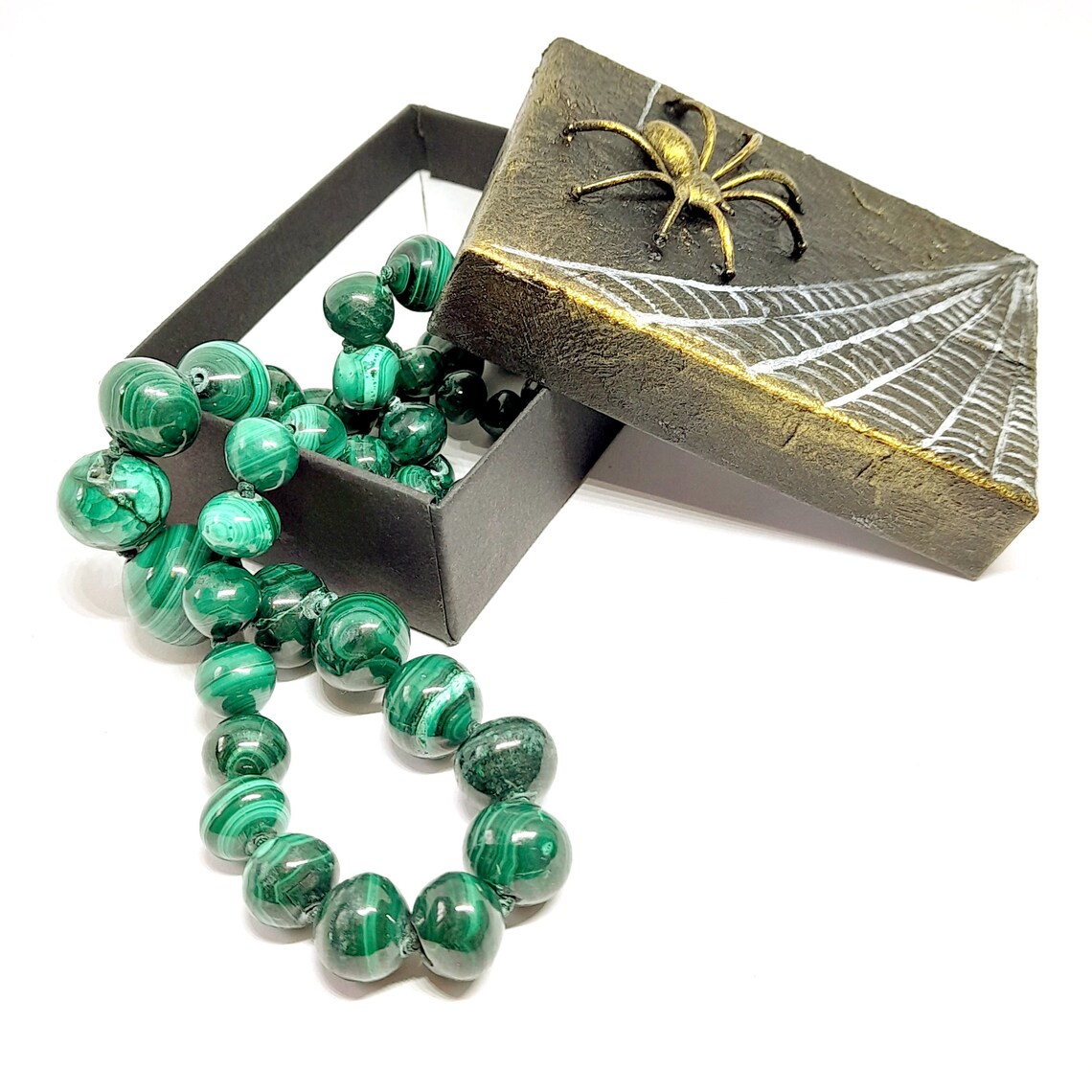 Cobweb Spider Ring Box Creepy Spooky Jewellery Box Trinket Box Handmade ...