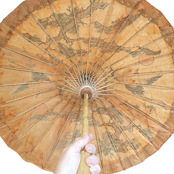 Chinese Parasol Oriental Oil Paper Parasol Large Stor… - Gem