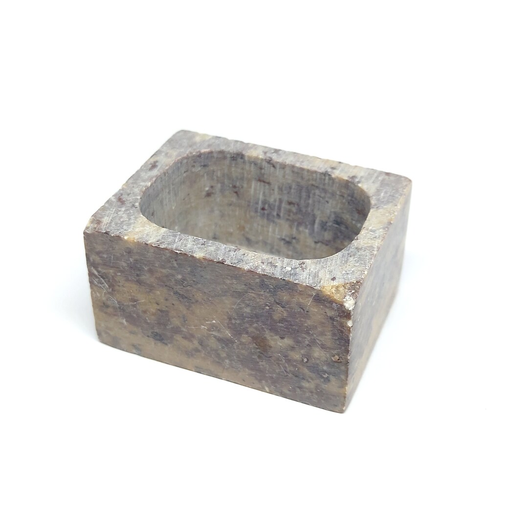 Solid Granite Trinket Box Carved Stone Box Marble Box Gemstone Vintage ...
