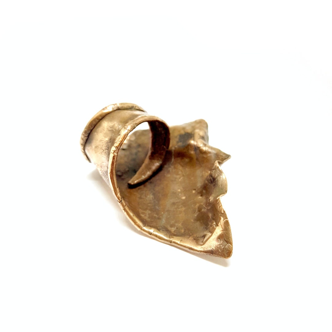 Vintage Copper Ring Artisan Ring Huge Statement Wrap Ring 80s 90s ...