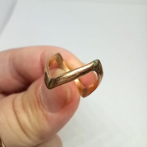 Art Deco Double Wishbone Ring Rolled Gold Ring Vintage V Shape - Etsy