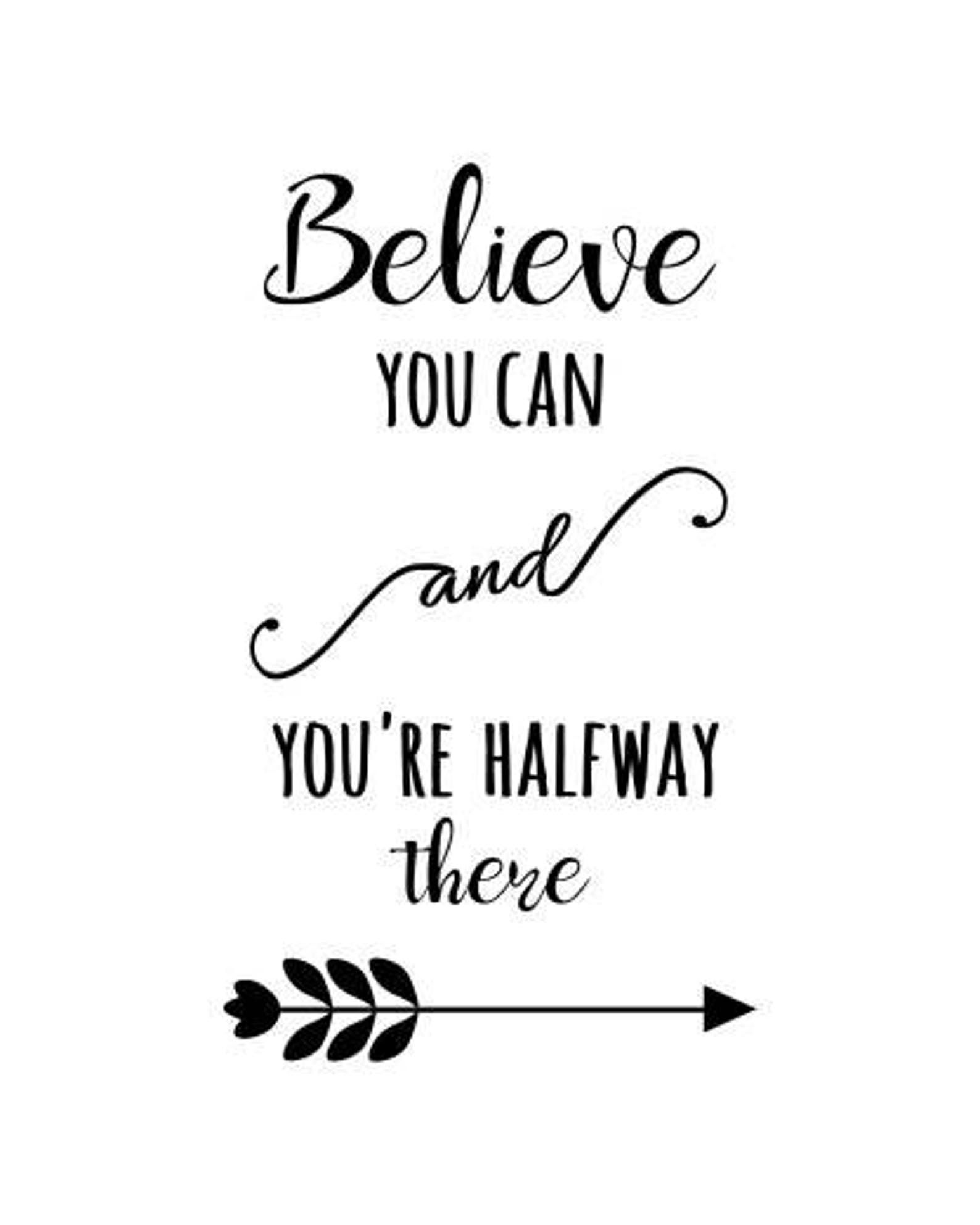 Believe Sign Motivational Wall Decor, Positive Quote, Believe You Can ...