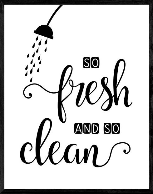 Bathroom Signs, so Fresh and so Clean Print, Toilet Sign, Home Decor ...