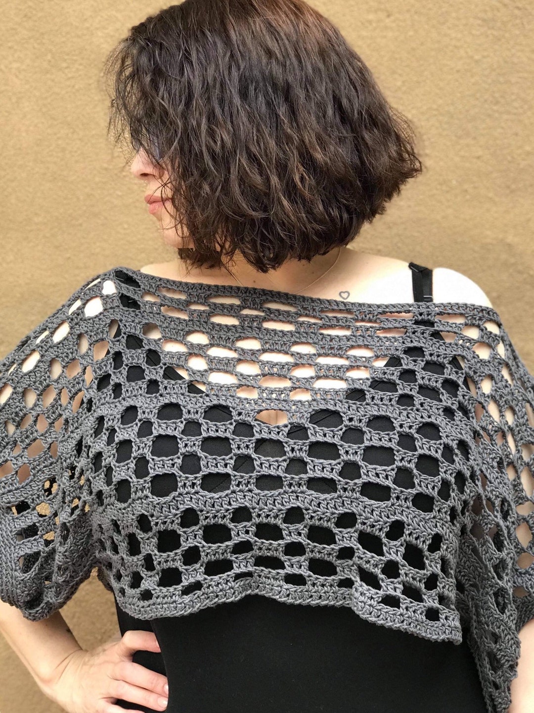 Crochet Cropped Shrug, Lace Top, Arm Top Cover - Etsy