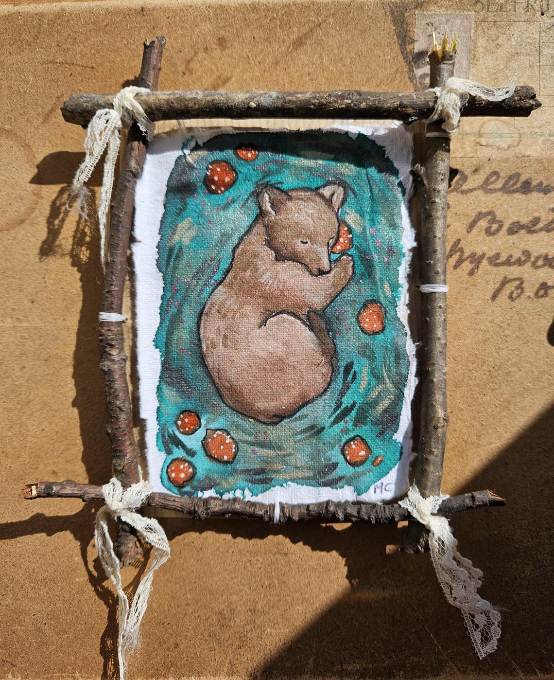 Woodland Animals in Handmade Frames - Etsy