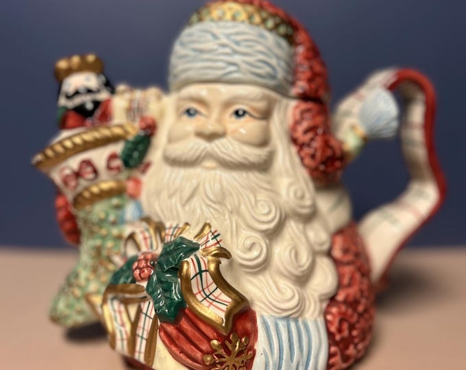 Vintage Avon Victorian Santa Teapot - Etsy