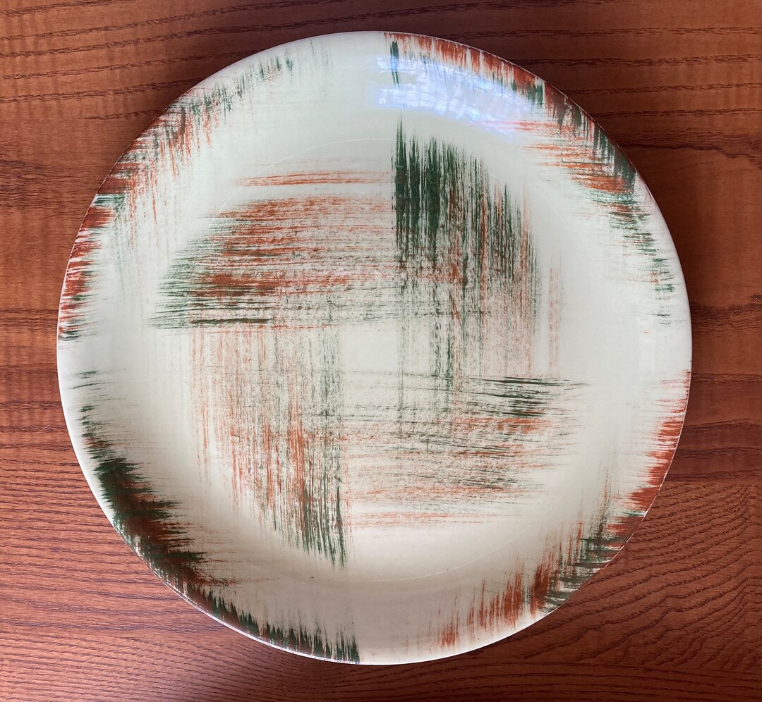 Vintage Vernonware Raffia Plate - Etsy