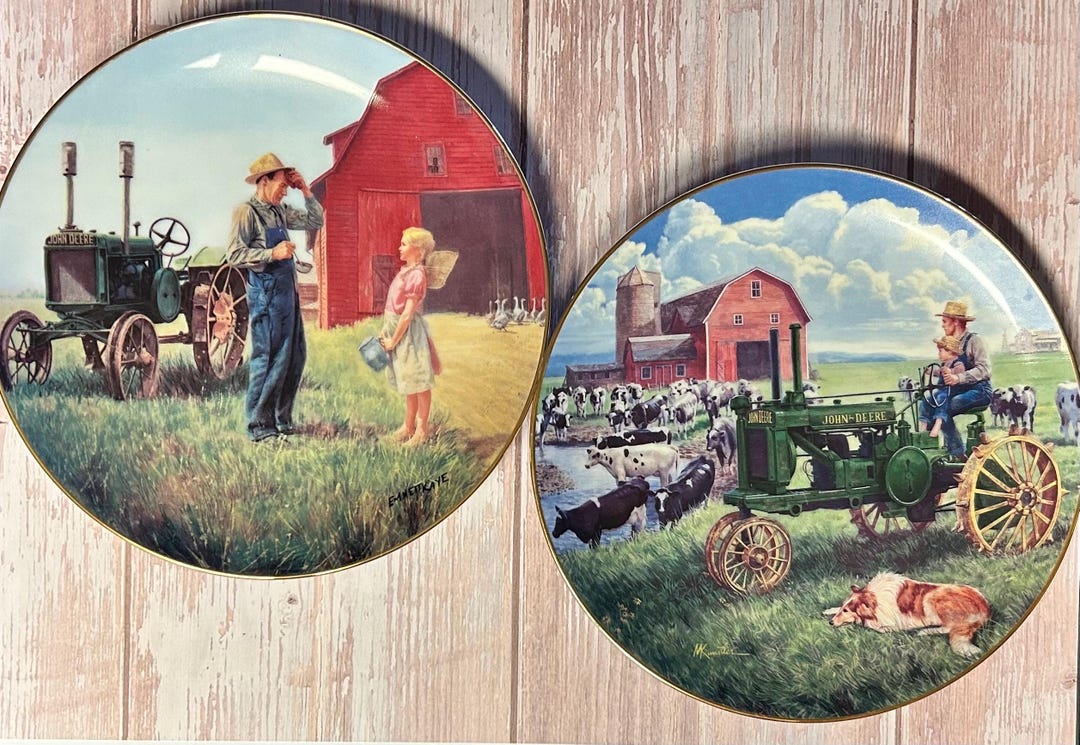 Danbury Mint Farm Plates - Etsy