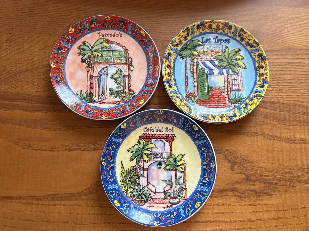 Anne Ormsby Santa Barbara Plate Trio - Etsy