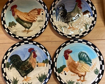 Rooster Plates - Etsy