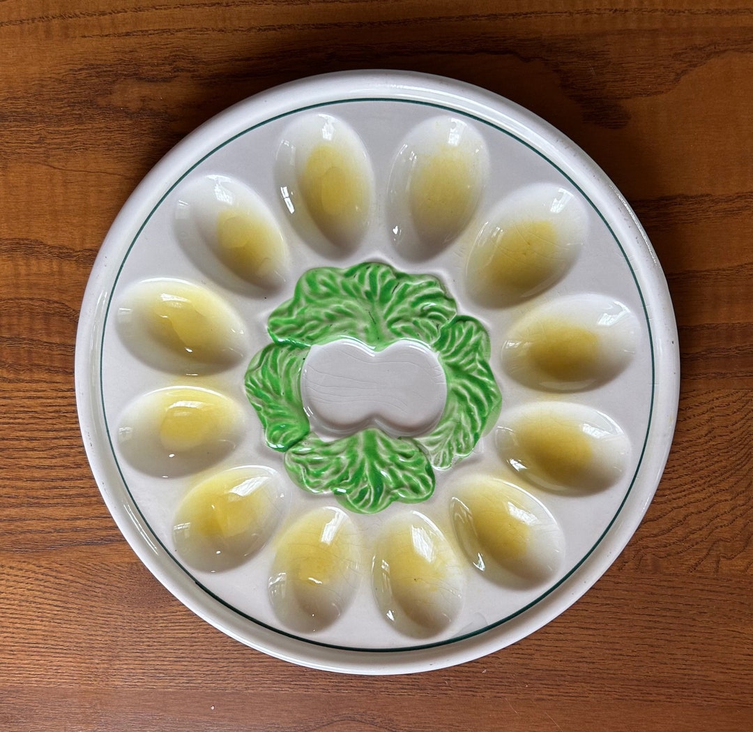 Vintage Egg Plate - Etsy