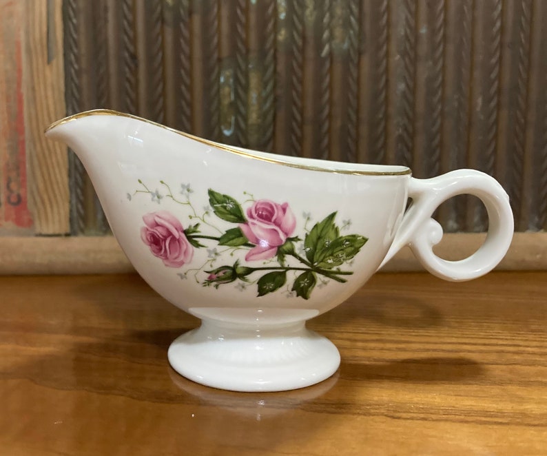 Vintage Garden Rose China Creamer - Etsy