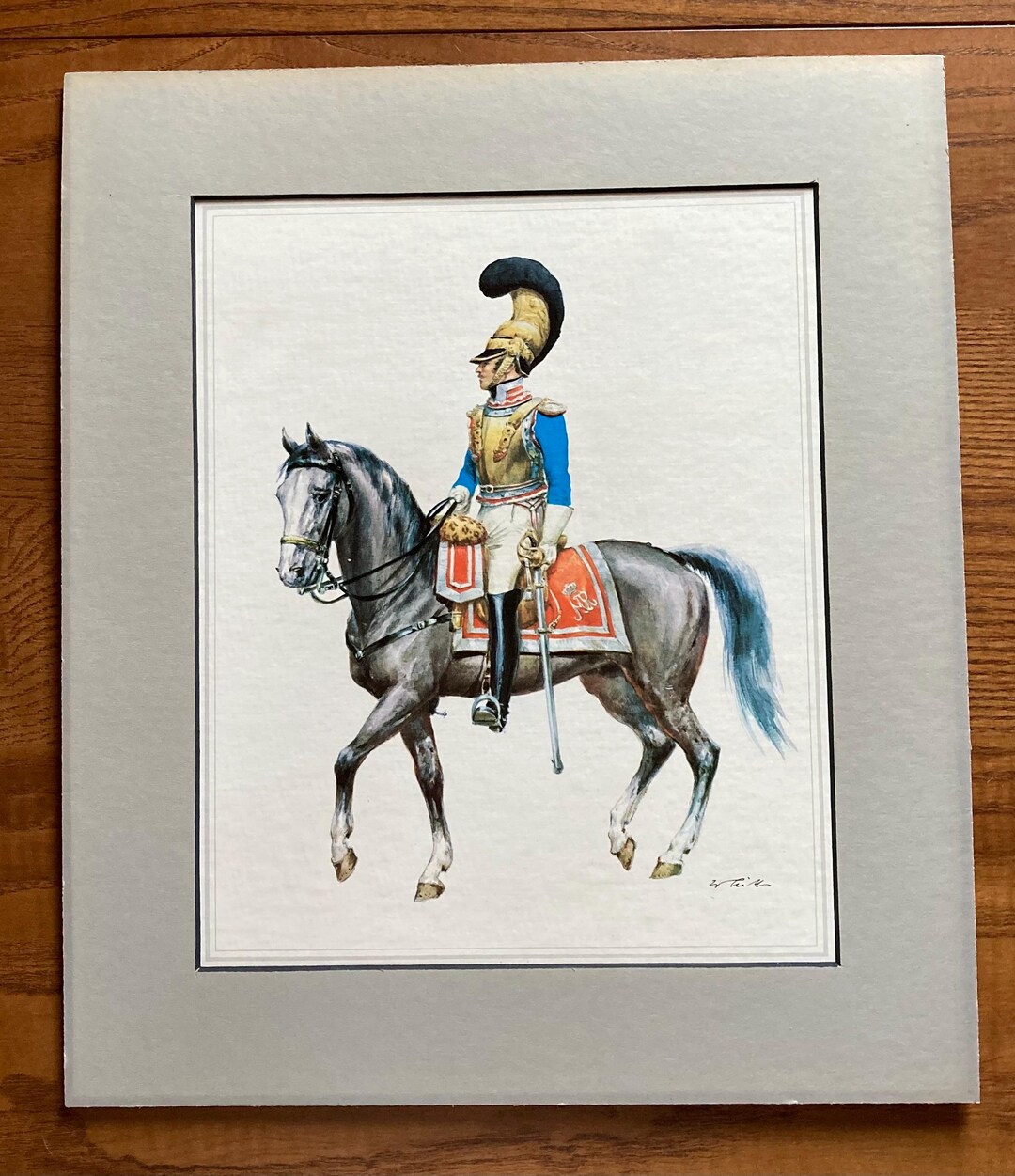 Vintage Austrian Imperial Guard Matted Lithograph - Etsy