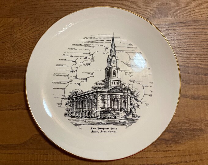Vintage First Presbyterian Church Plate - Etsy
