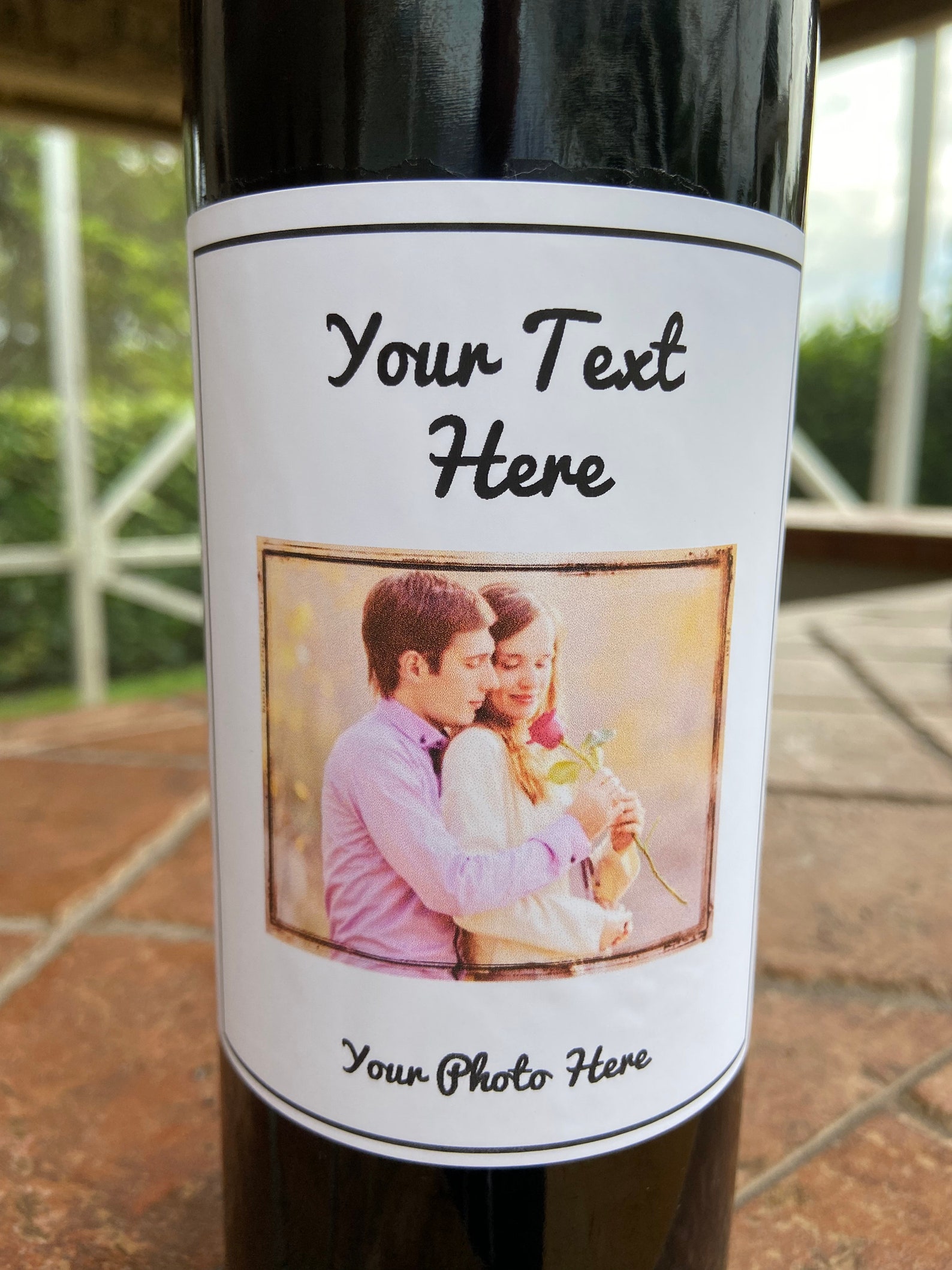Personalized Photo Wine Bottle Label Picture Wine Label W/ - Etsy