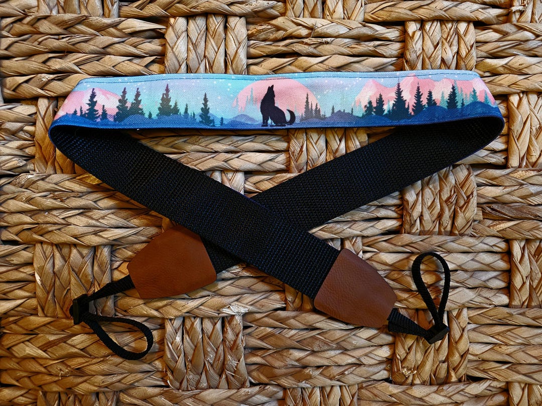 Camera Strap, Wolf Camera Strap, Woodsy Camera Strap, Forest Camera ...