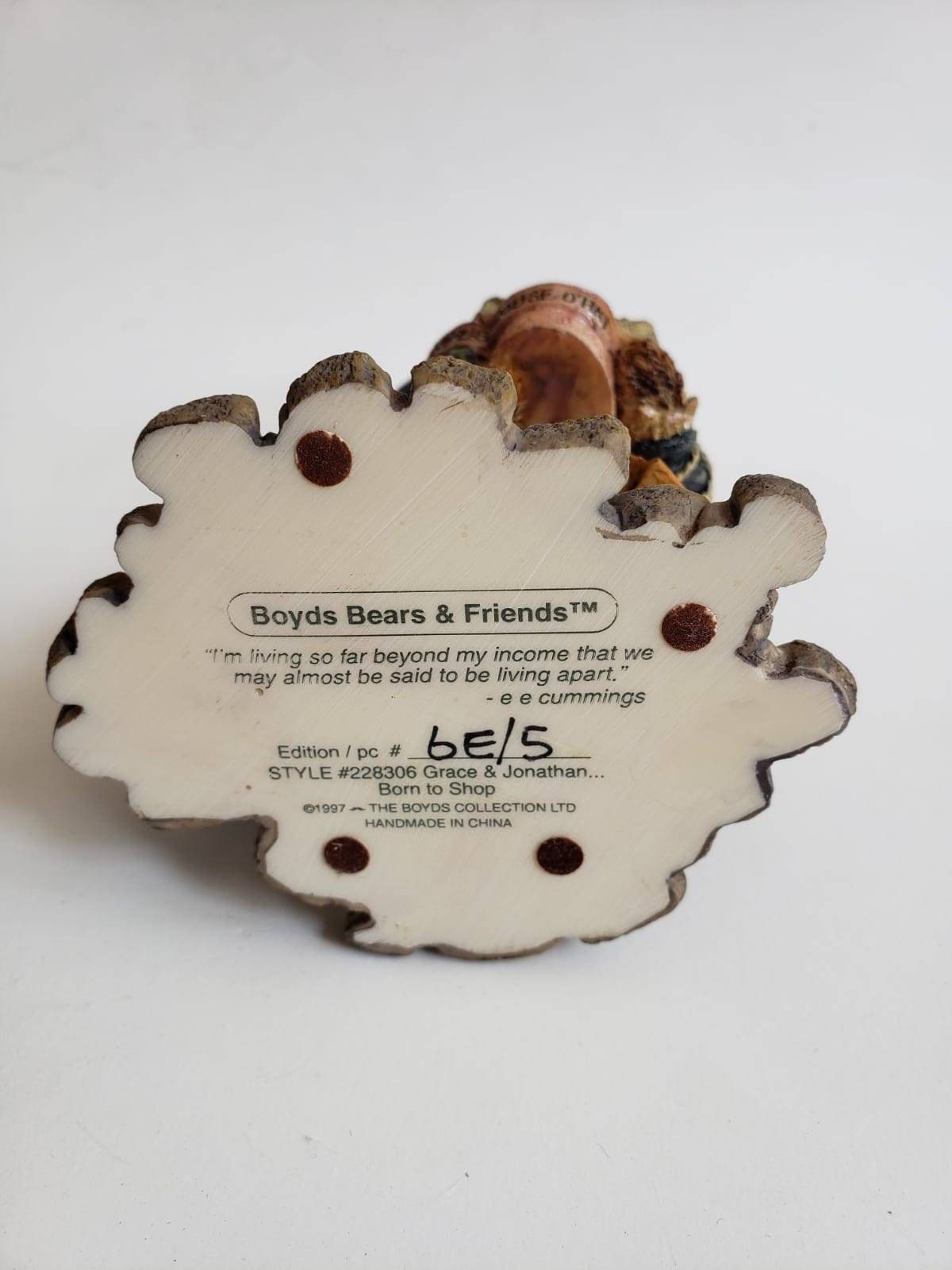 Boyds Bears and Friends, Bearstone Collection, grace & Jonathan : Born ...