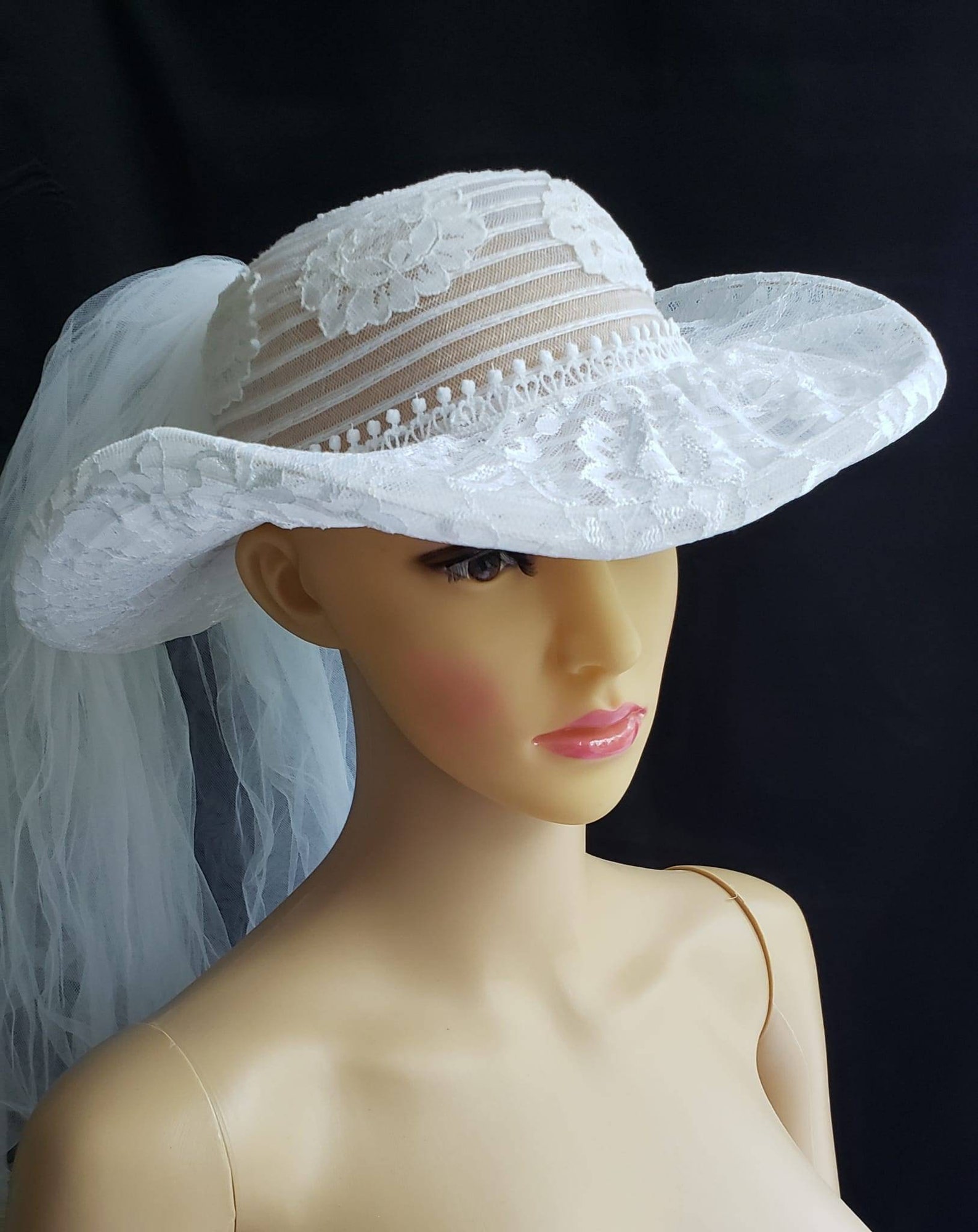 WHITE HAT Embroidery Lace and Tulle Made in USA - Etsy