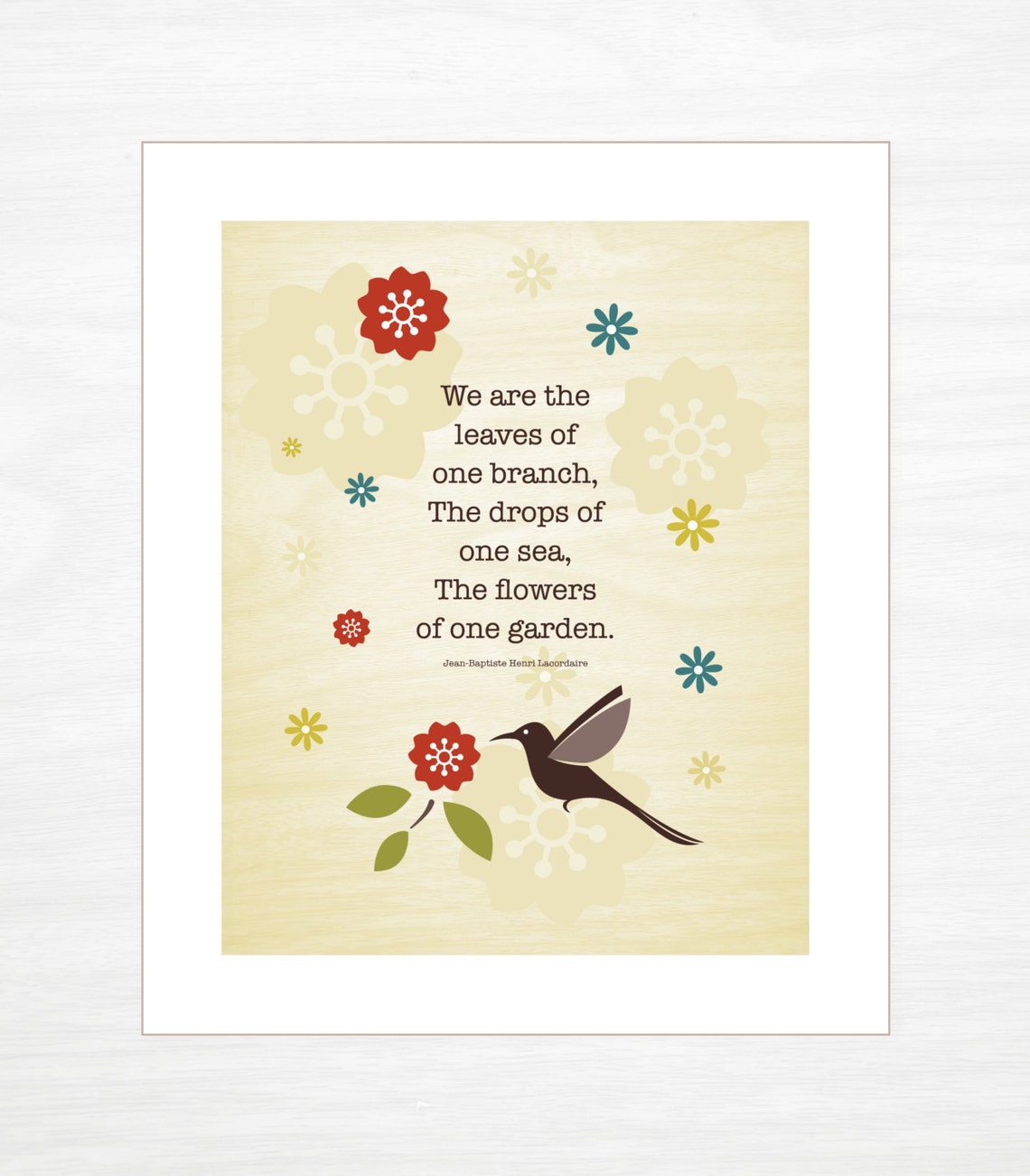 Printable Artwork - Hummingbird - Quote - Etsy