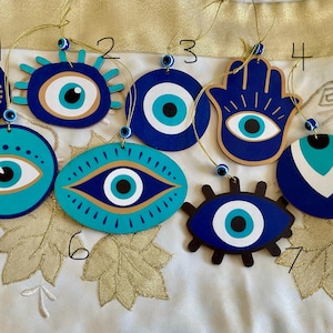 1 Pcs Evil Eye Layered Wood Ornament, Custom Greek Evil Eye Christmas ...