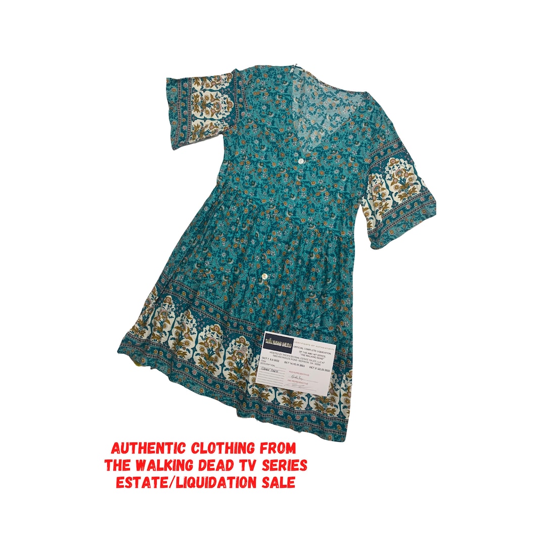 Own A Piece of TWD TV Series! Green Floral Dress Direct From the ...