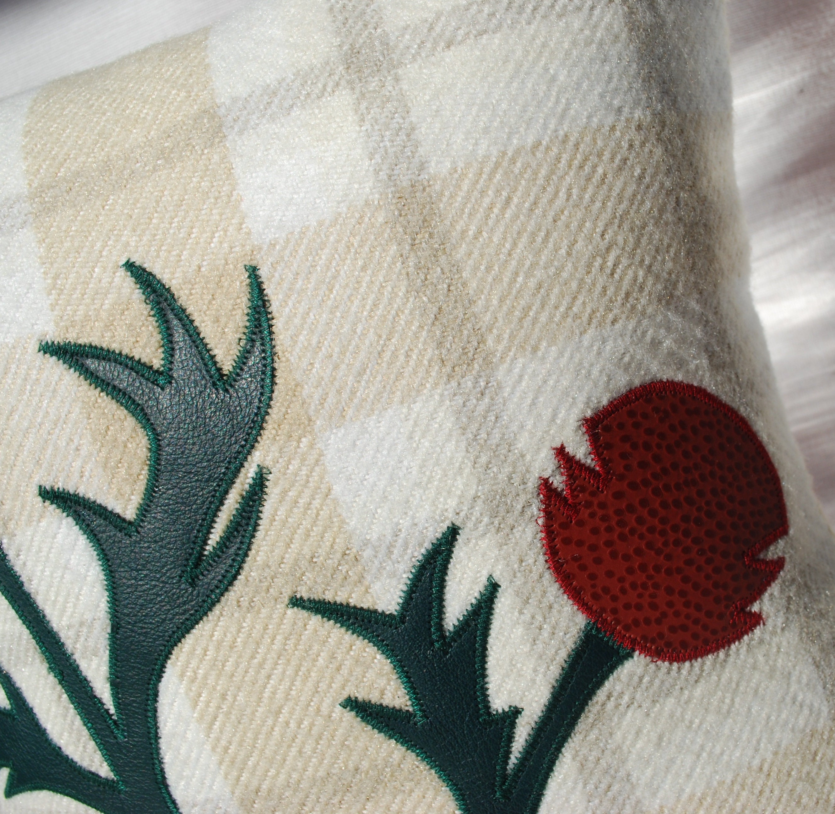 Thistle Leather Pillow Scottish Decorative Handmade Red on - Etsy UK