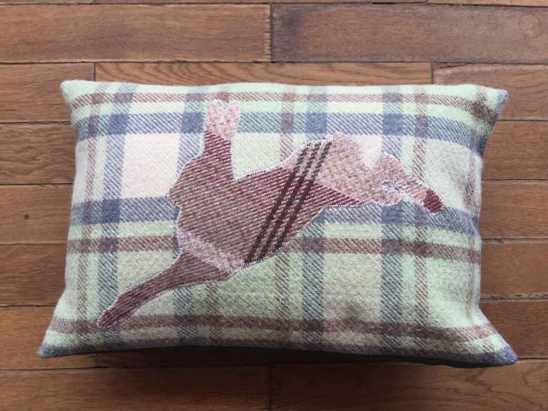 Easter Bunny Rabbit Hare, Decorative Handmade Green Brown Tartan ...