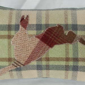 Easter Bunny Rabbit Hare, Decorative Handmade Green Brown Tartan ...