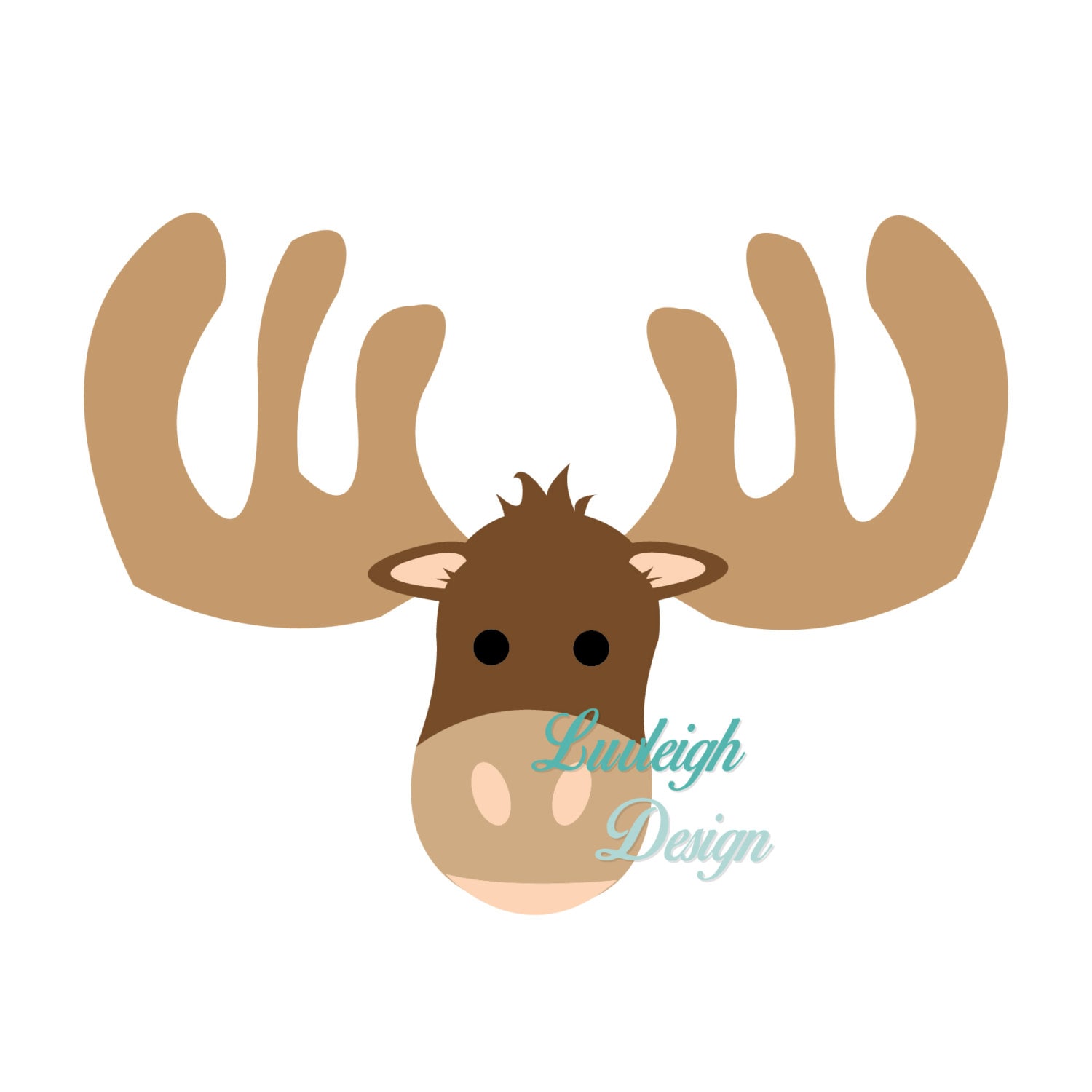Moose Face Forest Animal Clipart Download Vector File - SVG • Jpeg ...