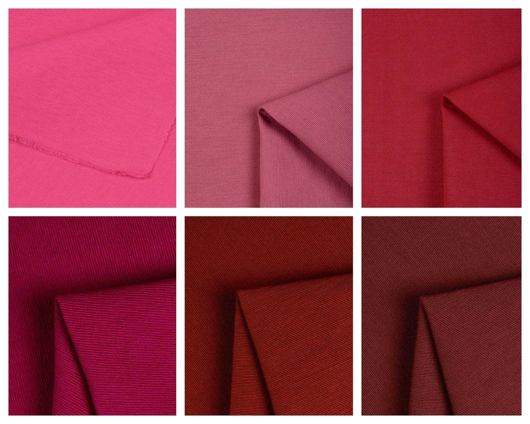 6 Colors. Plain Red/ Pink Cotton Curtains. Custom Window Drapes for ...