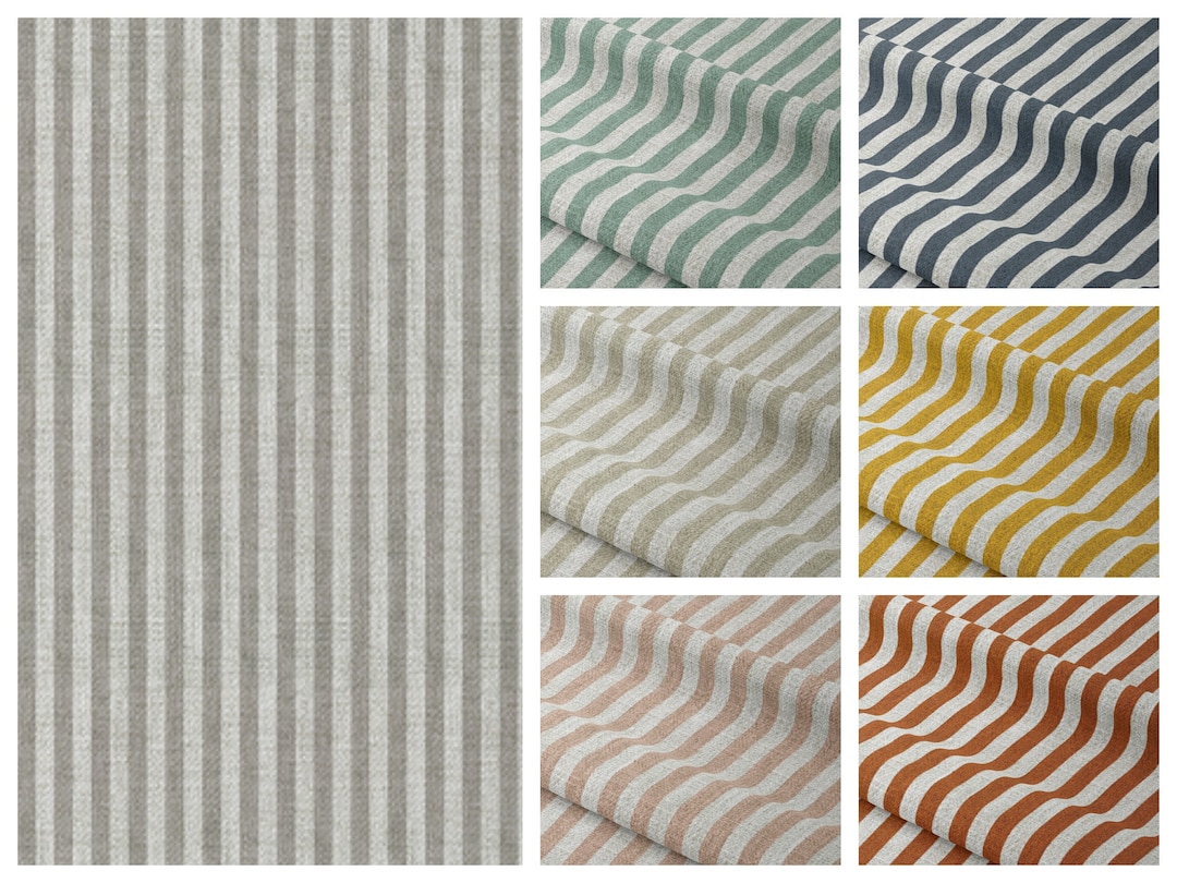 Pinstripe Fabric by the Yard. 8 Colors. Multipurpose Fabric for Home ...