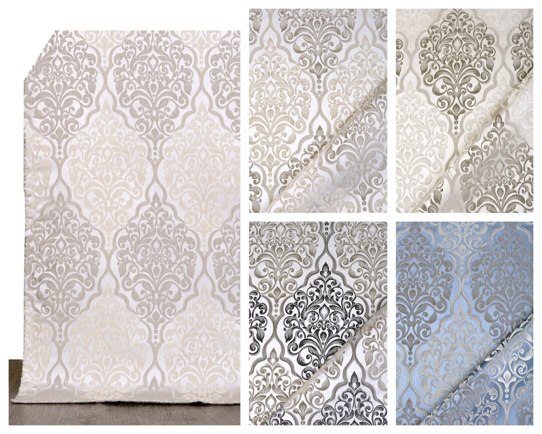 Damask Pattern Roman Shades. 4 Colors. Custom Window Blinds for Living ...