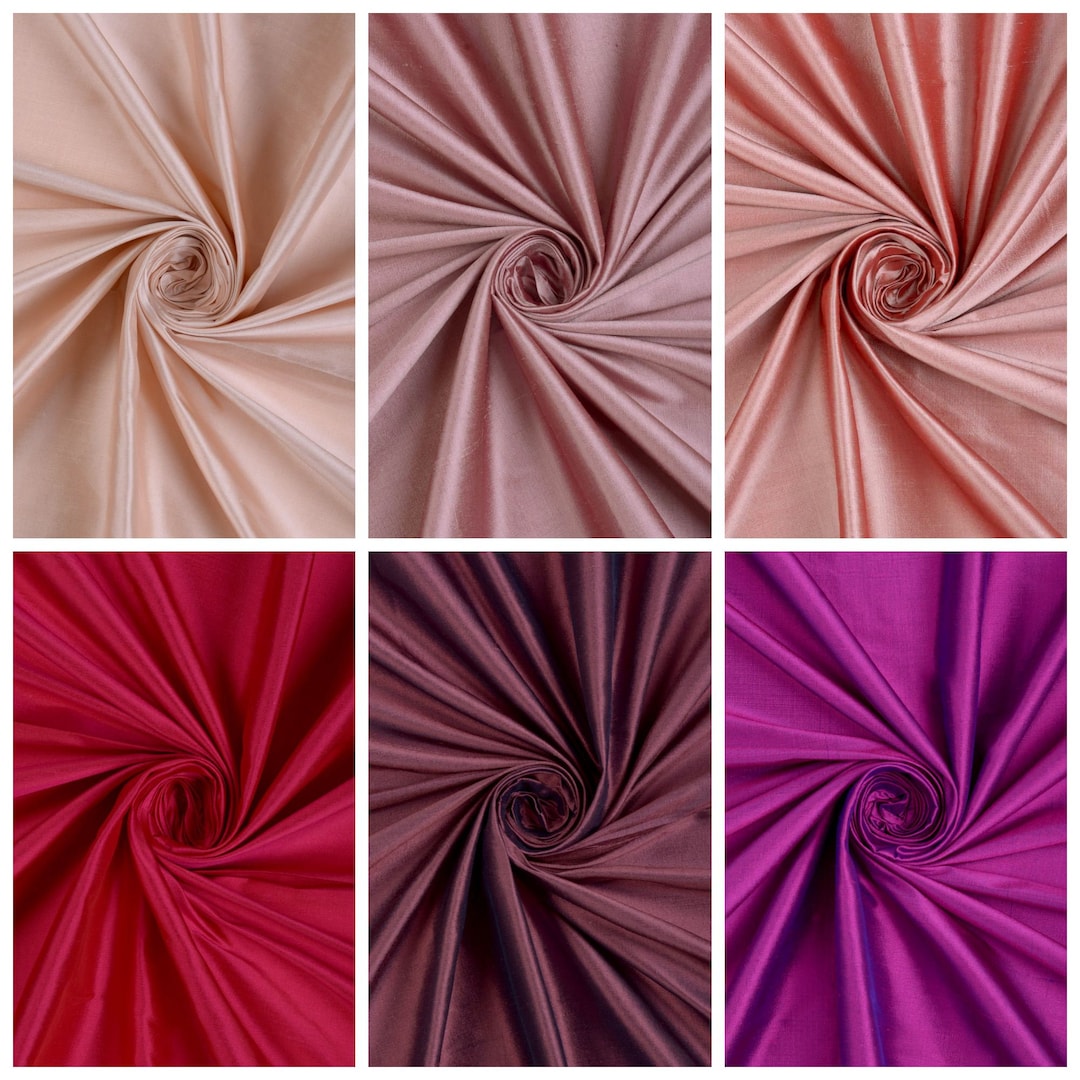 Shantung Silk Fabric by the Yard. 6 Colors. Multipurpose Fabric for ...