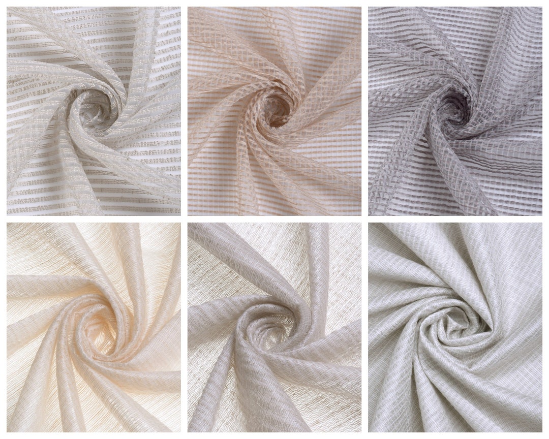 Sheer Fabric by the Yard. 8 Colors. Textured Multipurpose - Etsy