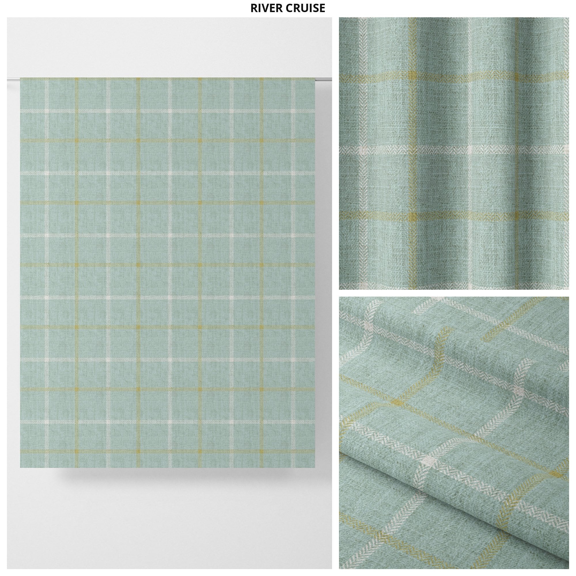 6 Colors. Pastel Checkered Plaid Curtains. Custom Size Window Drapes ...