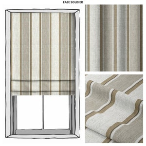 5 Colors. Striped Roman Shades. Custom Window Roman Blinds for Living ...