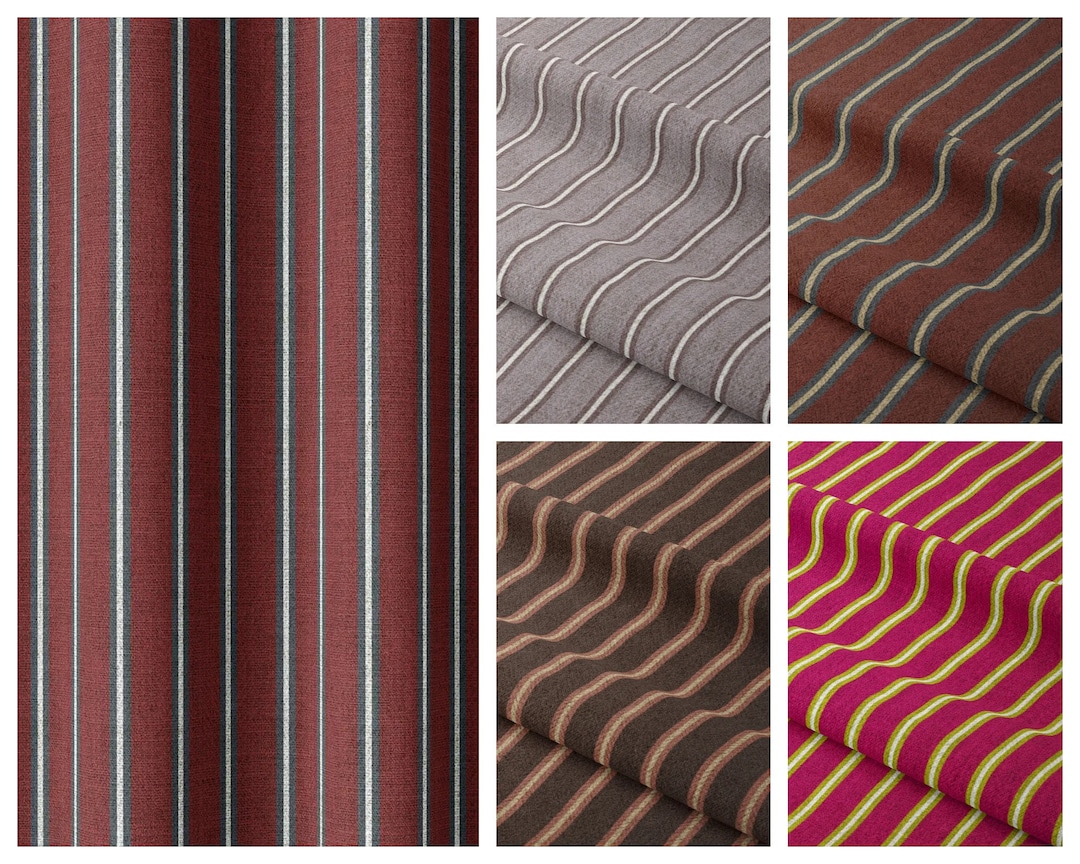 Ticking Stripe Curtains. 6 Colors. Custom Window Drapes for Living ...