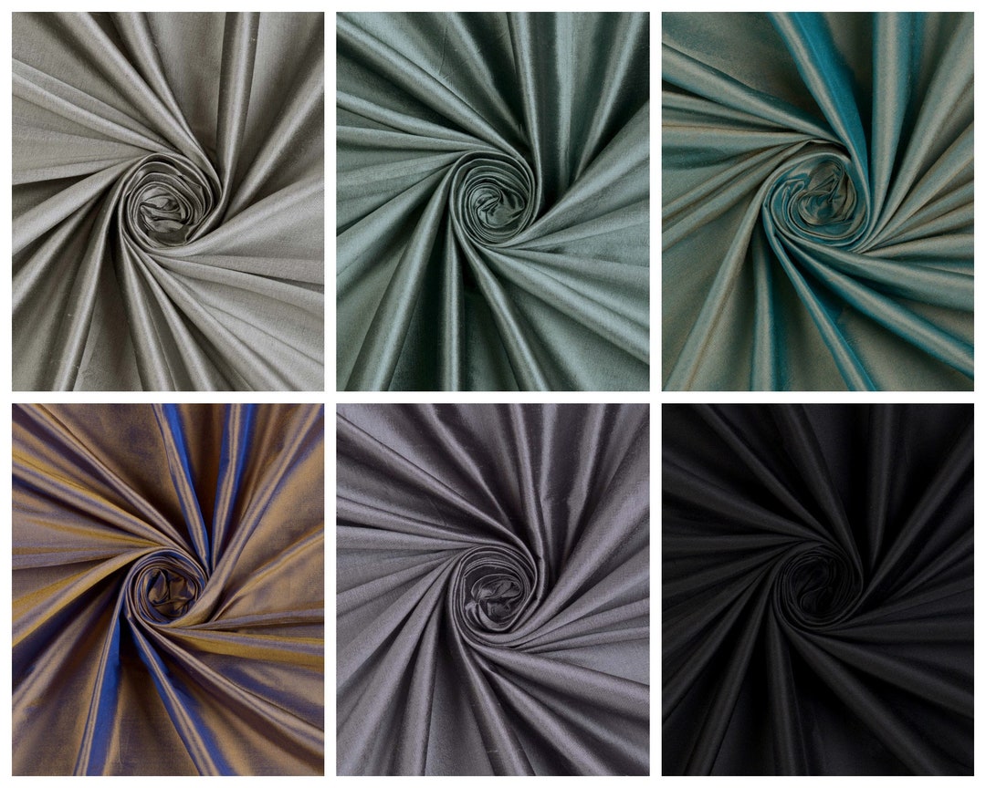 Shantung Silk Fabric by the Yard. 6 Colors. Multipurpose Home Decor ...