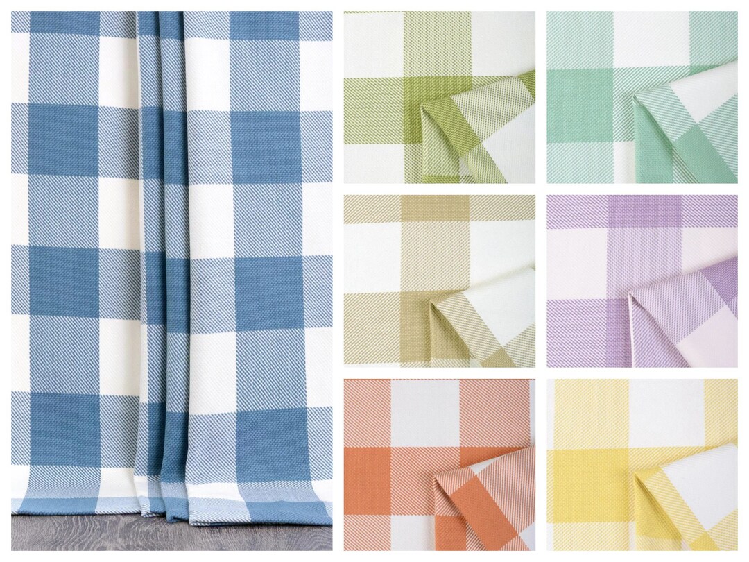 Buffalo Check Fabric by the Yard. 7 Colors. Multipurpose Usage for Home ...