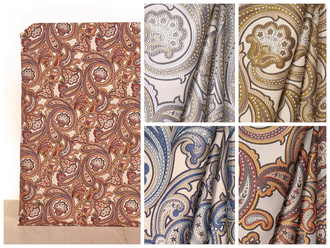 4 Colors. Paisley/ Floral Curtains. Custom Window Drapes for - Etsy