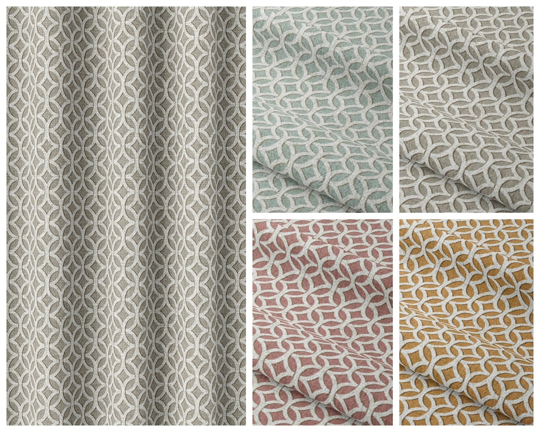 Geometric Pattern Fabric by the Yard. 5 Colors.multipurpose Usage for ...